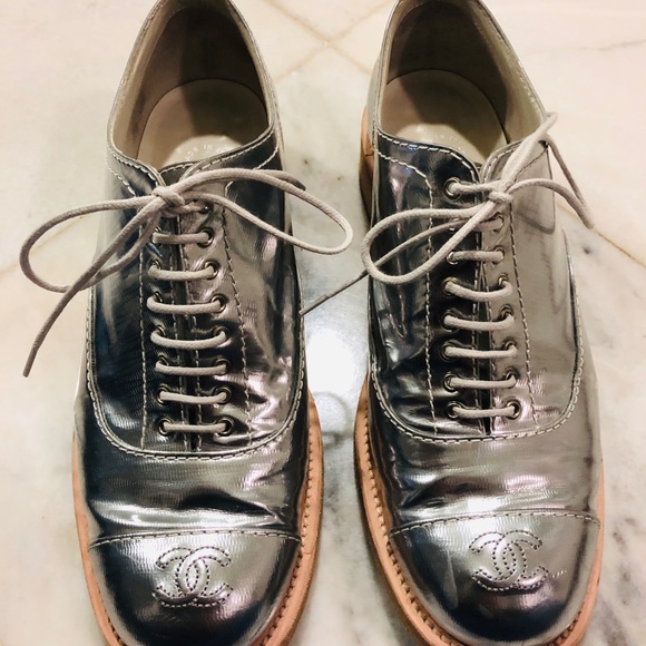 CHANEL | Shoes | Chanel Laceup Oxford Shoes | Poshmark